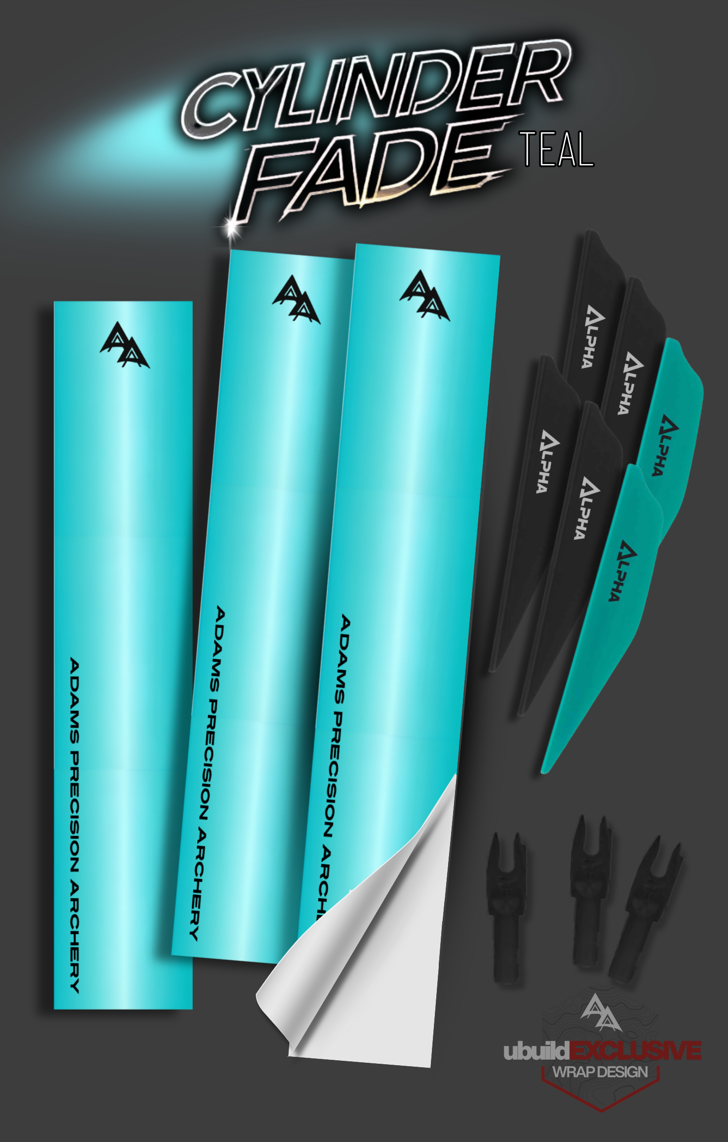 CYLINDER FADE ubuild™ KIT - TEAL – ADAMS PRECISION ARCHERY