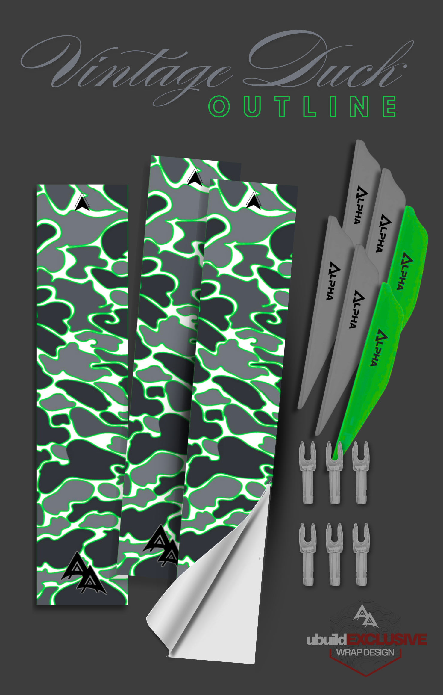 VINTAGE DUCK | OUTLINE GREEN ubuild™ KIT – ADAMS PRECISION ARCHERY