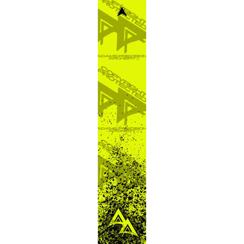 APA FLO YELLOW PAINTBALL SERIES ARROW WRAP – ADAMS PRECISION ARCHERY