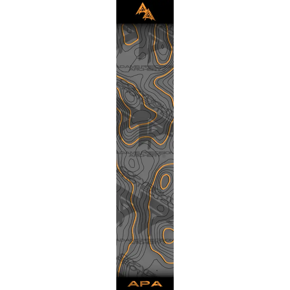 TOPO 2.0 SERIES ARROW WRAPS - GREY | ORANGE – ADAMS PRECISION ARCHERY